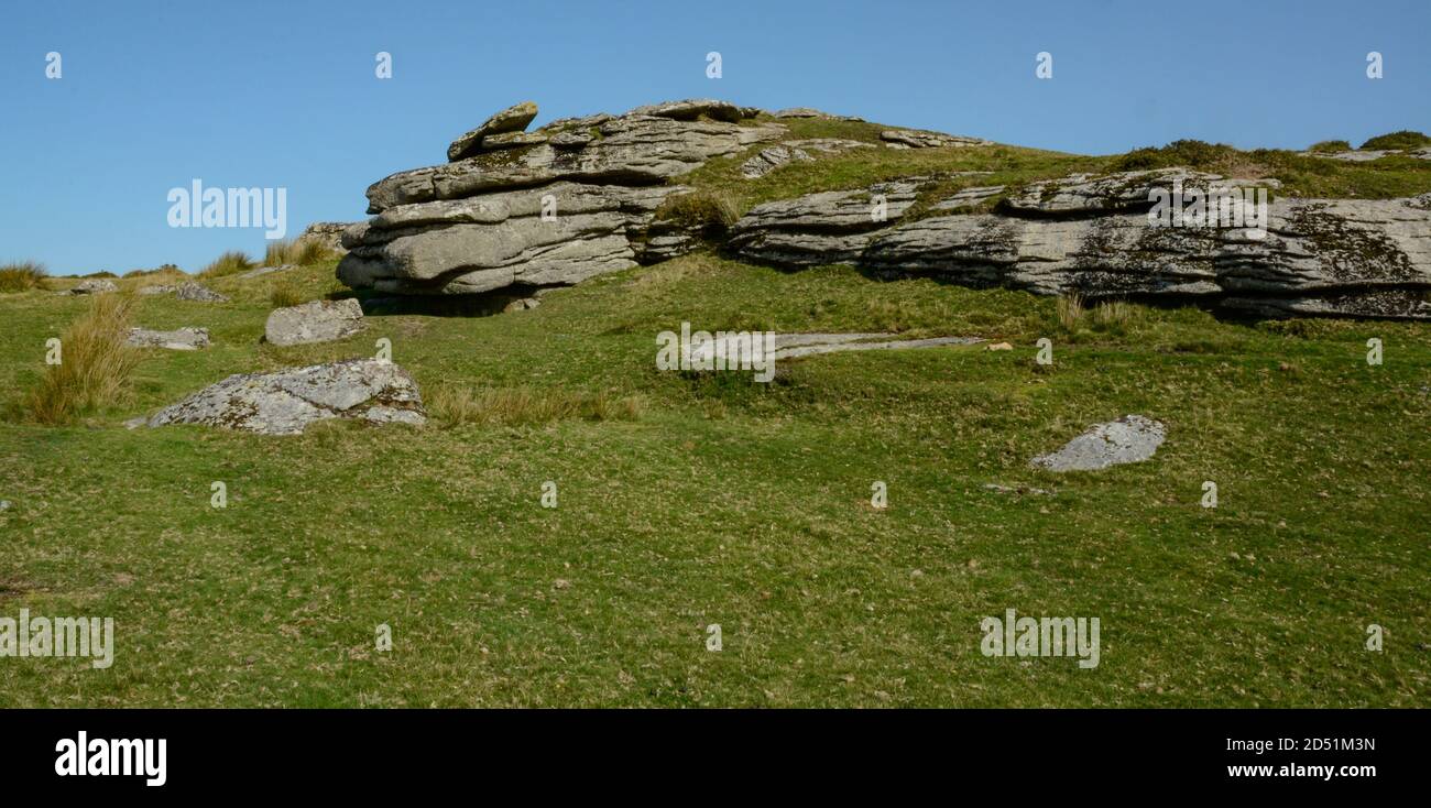 Middle Tor, Chagford Common on Dartmoor, Devon Stock Photo - Alamy