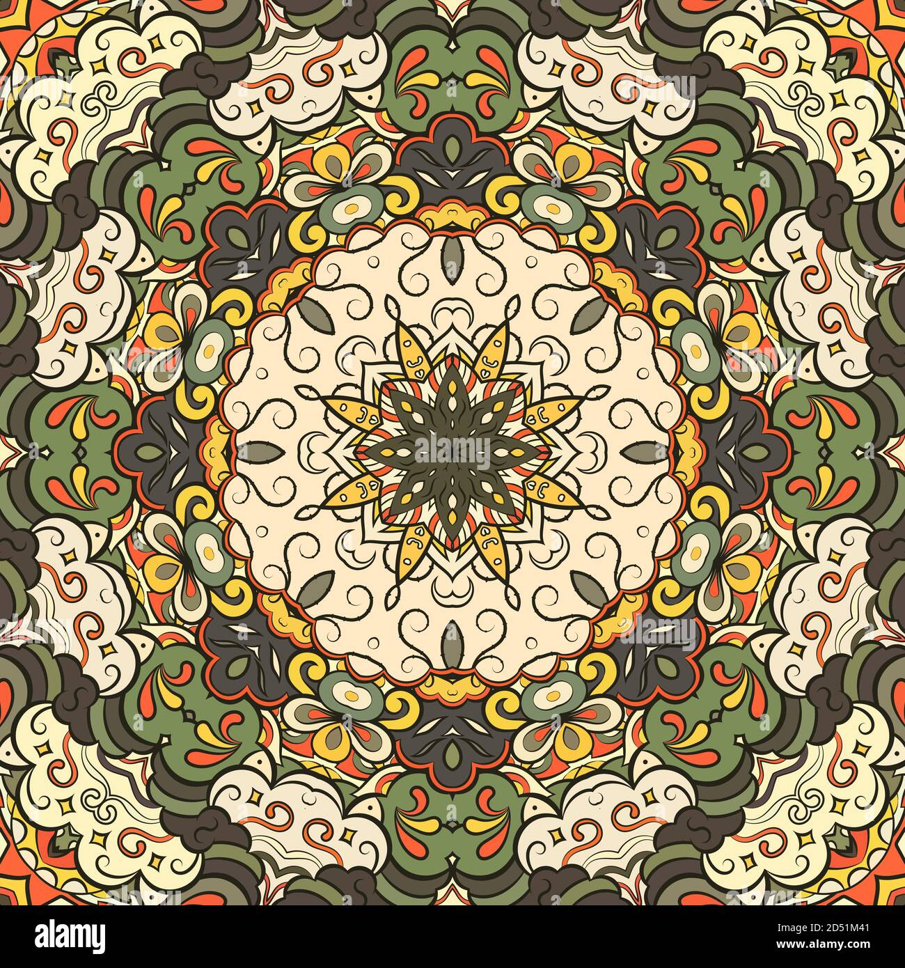 Seamless tracery tile mehndi design Stock Vector Image & Art - Alamy