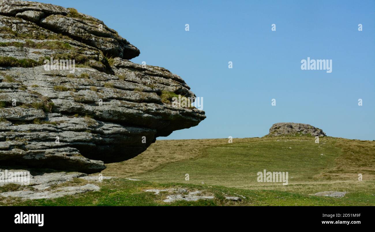 Middle Tor, Chagford Common on Dartmoor, Devon Stock Photo - Alamy