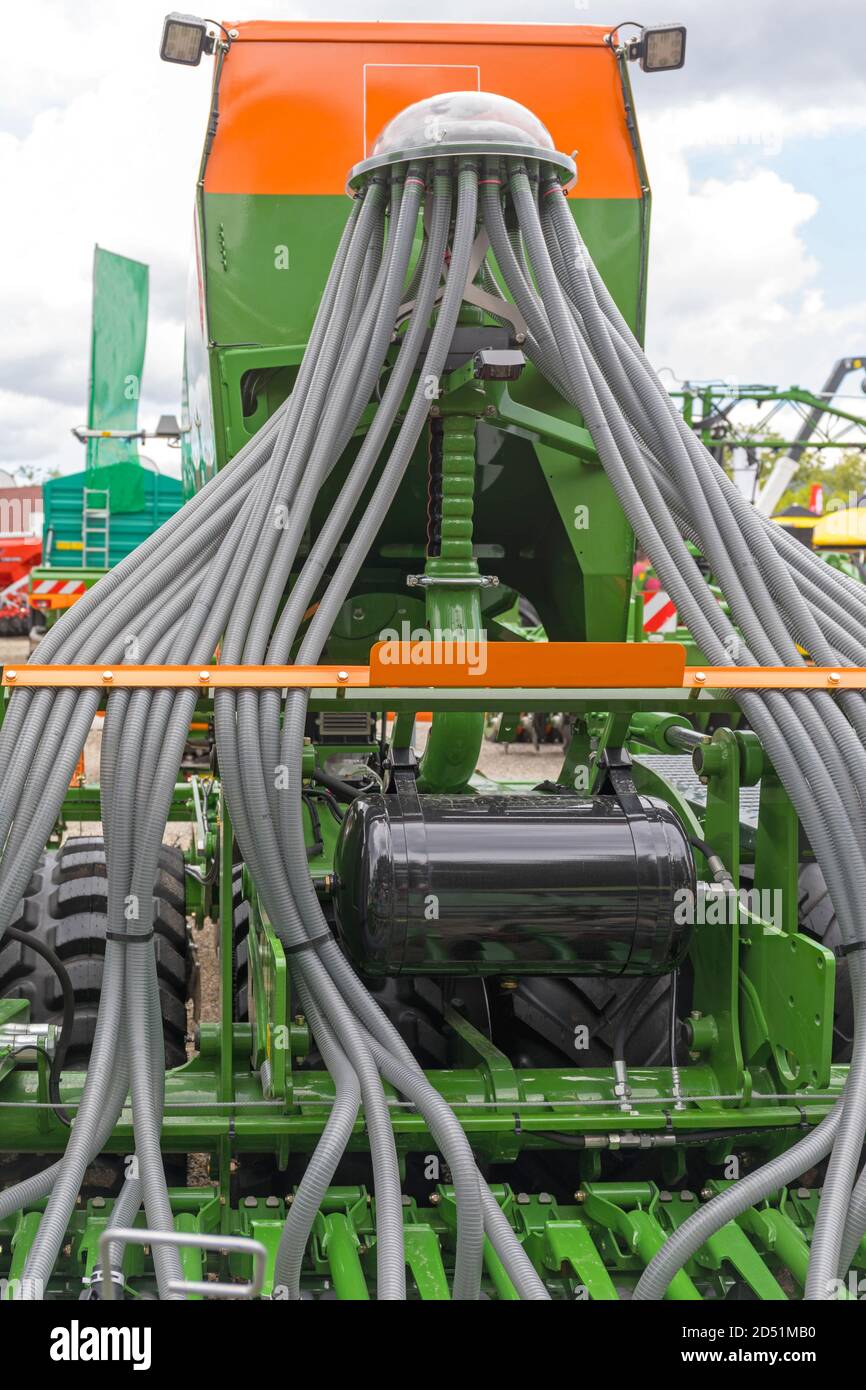 Drill Seeder Hoses Agriculture Machinery Equipment Stock Photo - Alamy