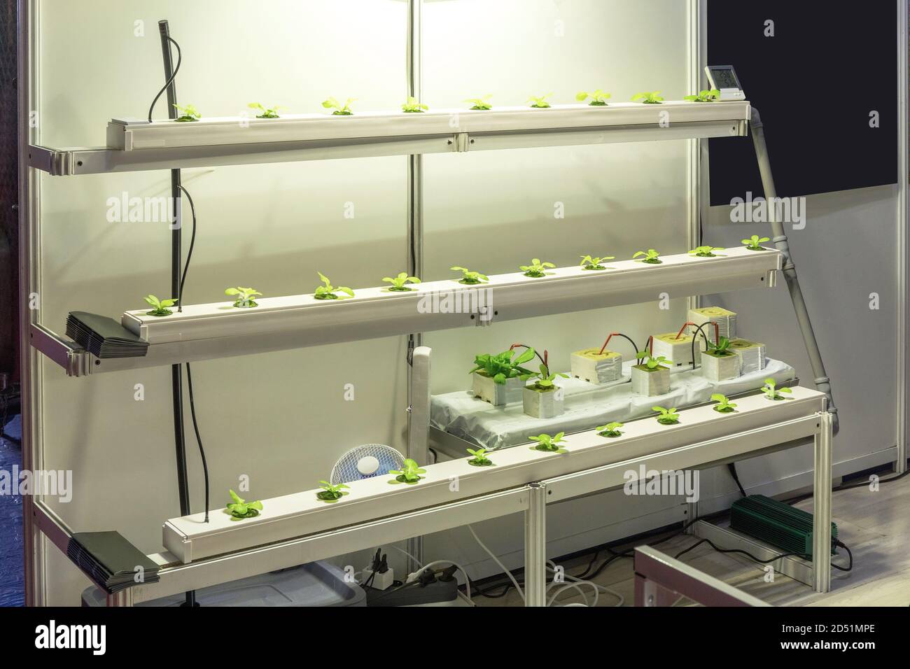 Hydroponics System Modern Indoor Garden Farming Stock Photo - Alamy