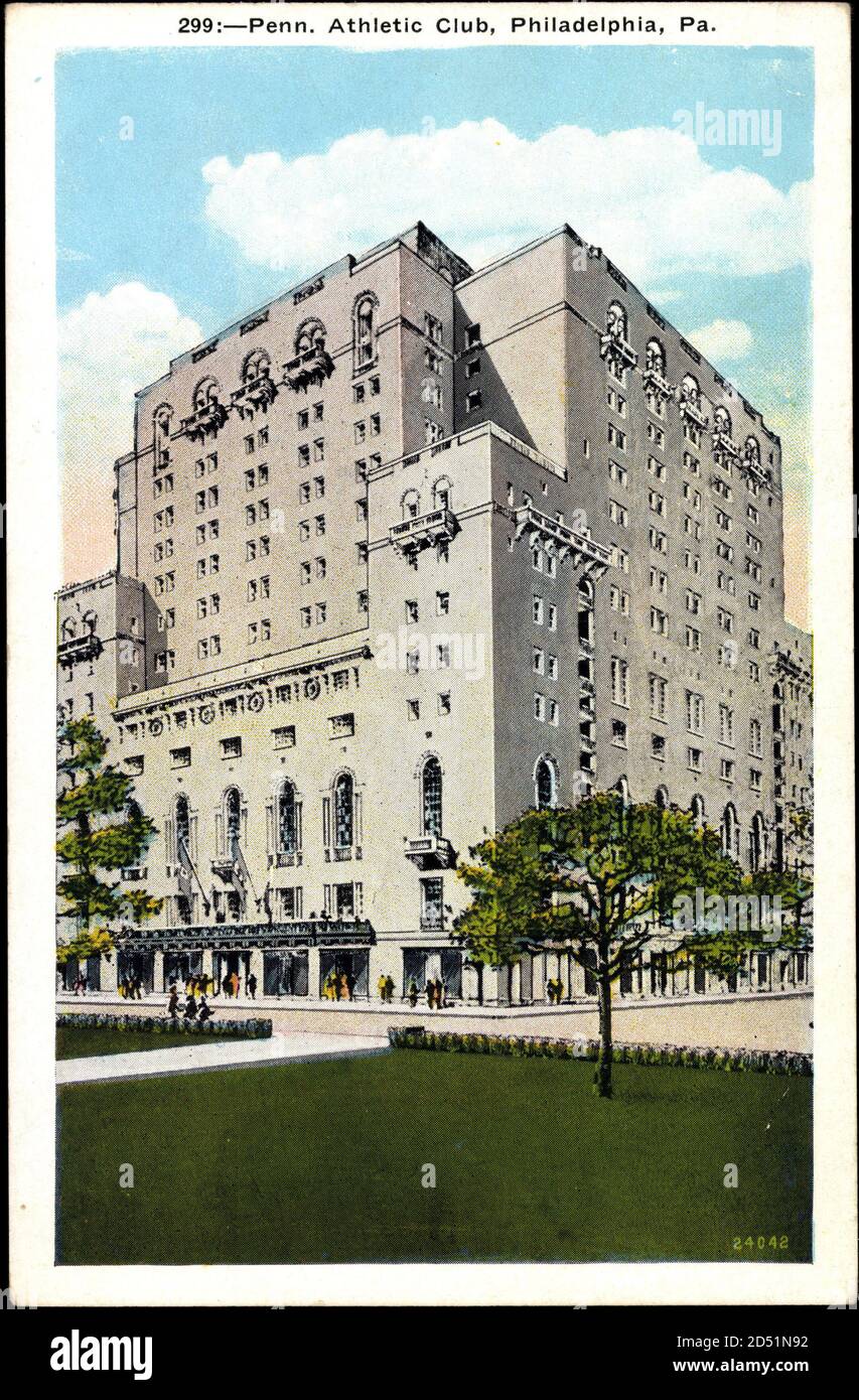 Philadelphia Pennsylvania, View of the Athletic Club | usage worldwide ...