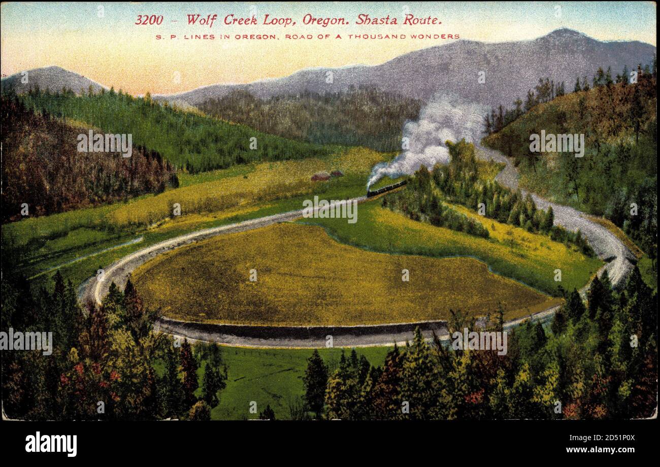 Oregon USA, Shasta Route, Wolf Creek Loop, Tracks | usage worldwide ...