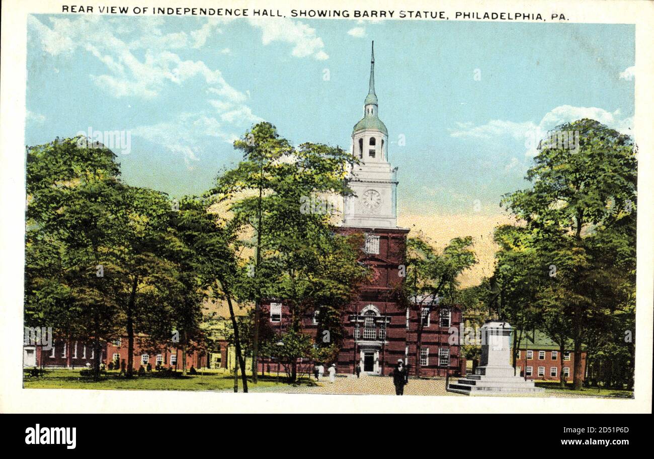 Philadelphia Pennsylvania, Independence Hall, Statue | usage worldwide ...