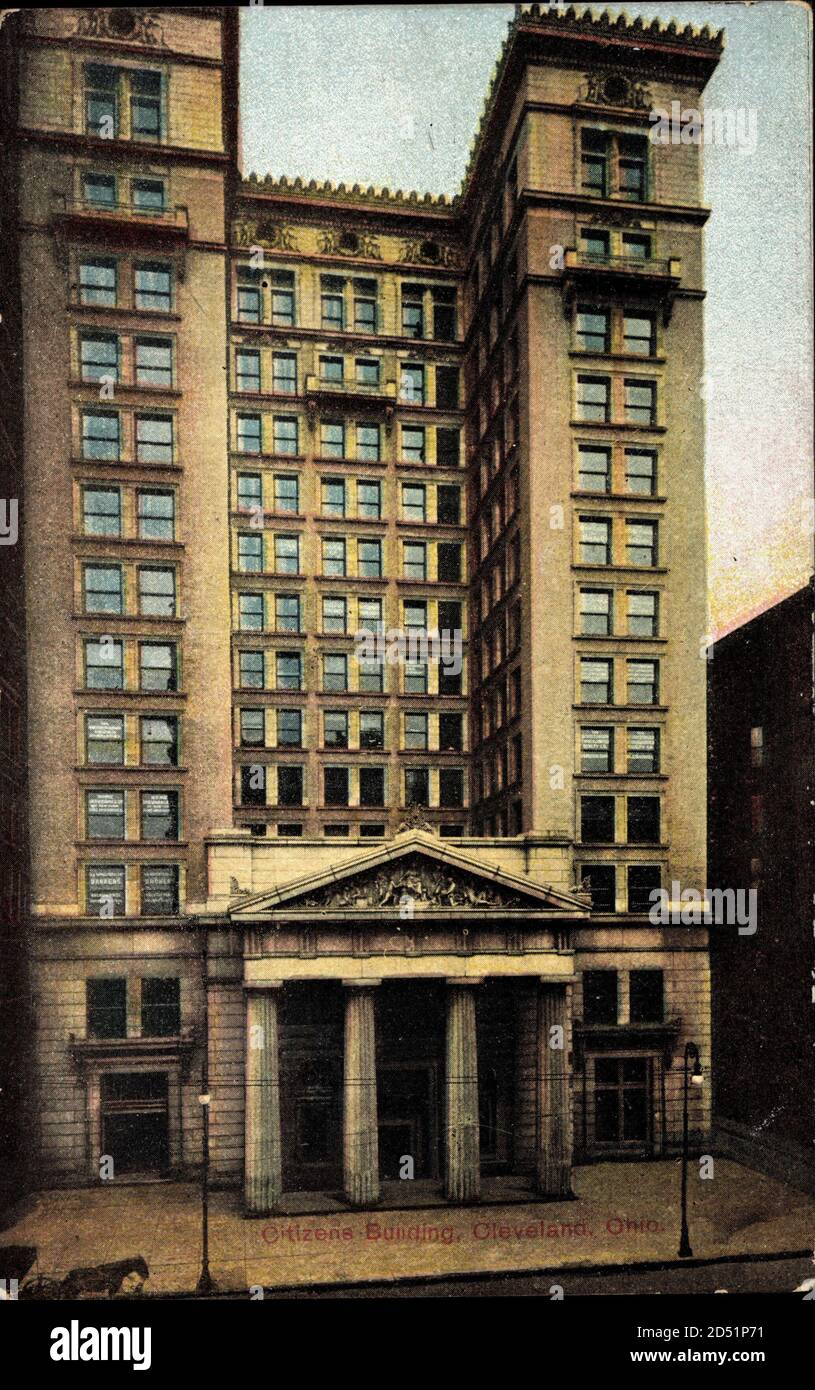 Cleveland Ohio USA, Citizens Building, Street View | usage worldwide ...