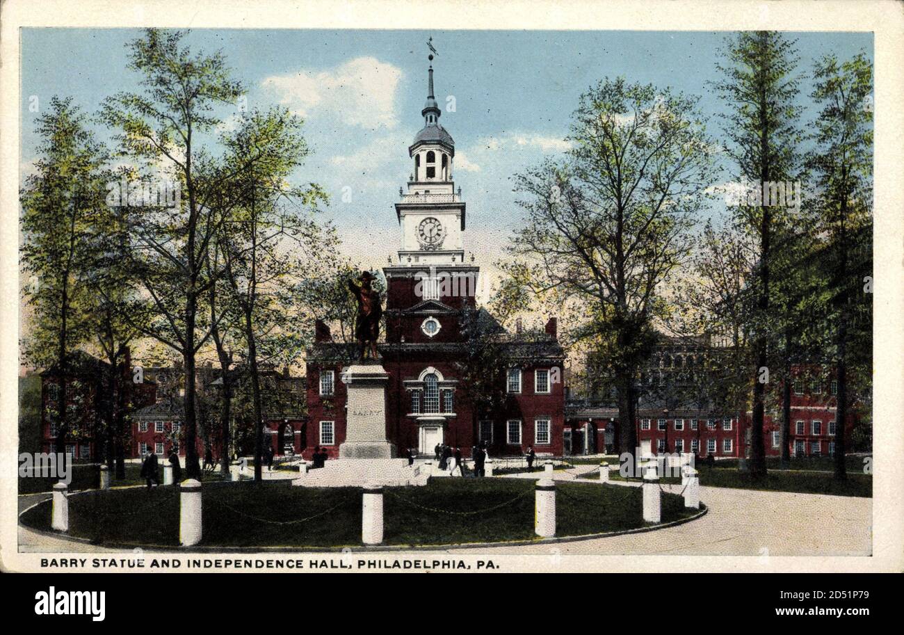 Philadelphia Pennsylvania, Barry Statue, Indep. Hall | usage worldwide ...