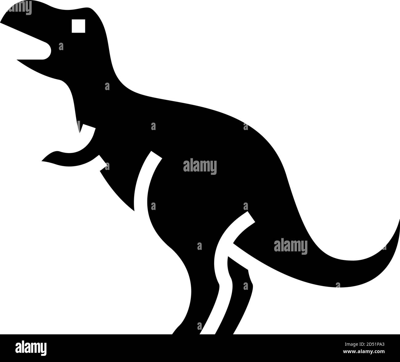 dinosaur prehistoric animal glyph icon vector illustration Stock Vector ...