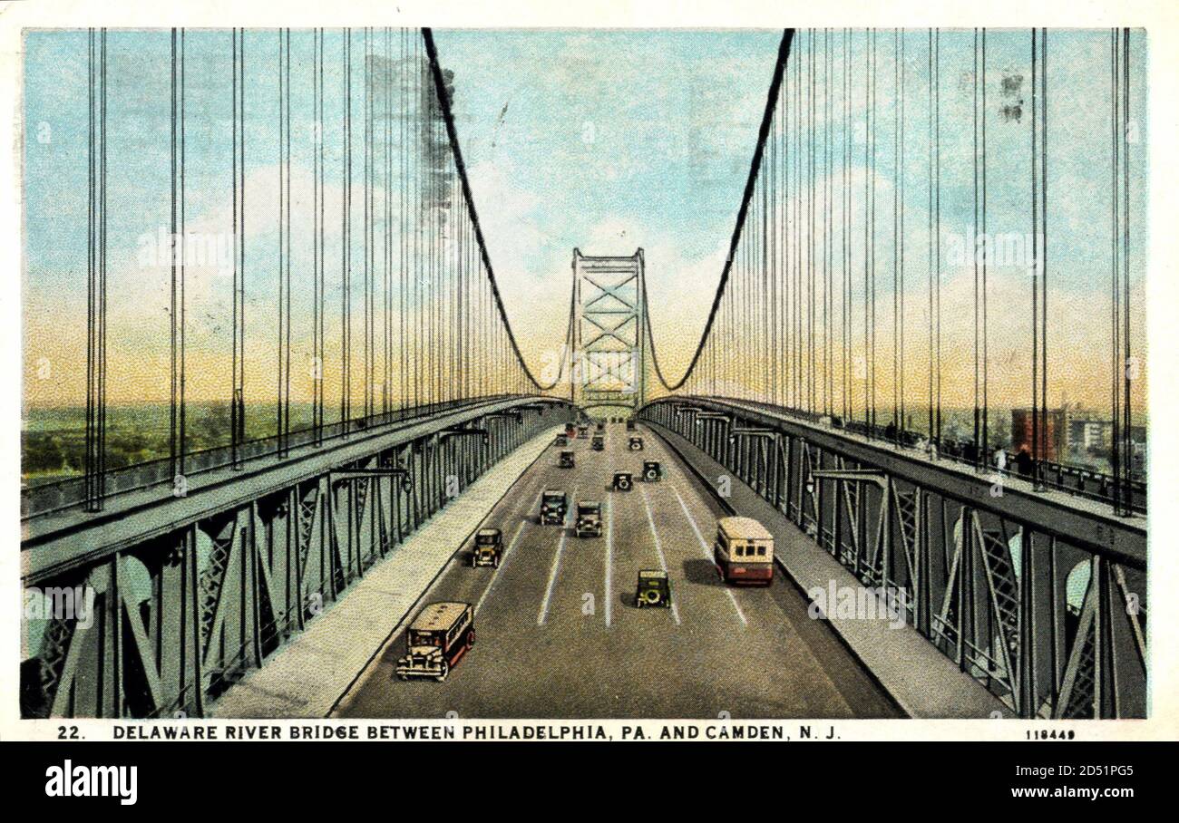 Camden New Jersey, Delaware Bridge to Philadelphia | usage worldwide ...