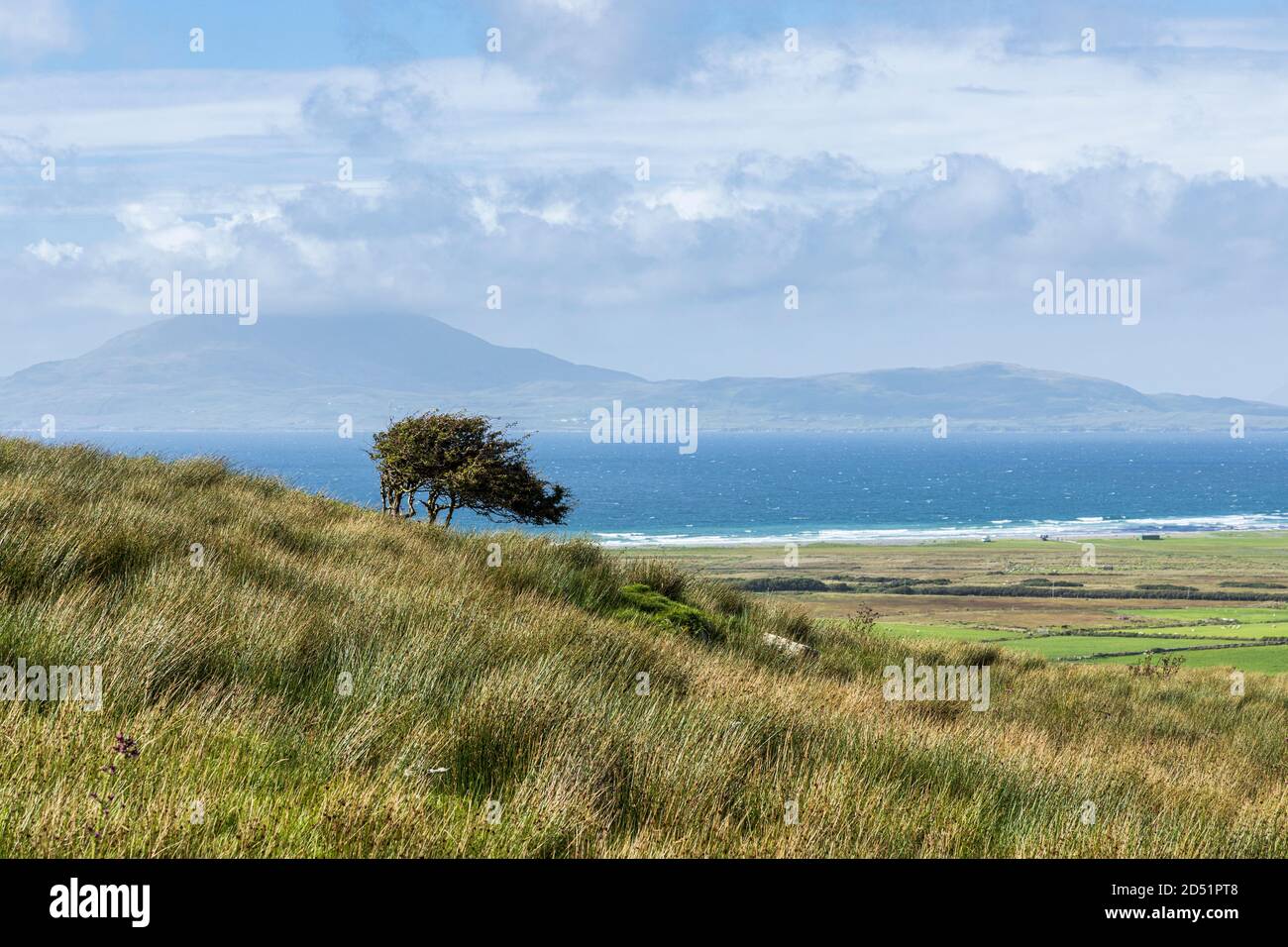 Views over Clew bay to Clare island from along the Killeen loop walks ...