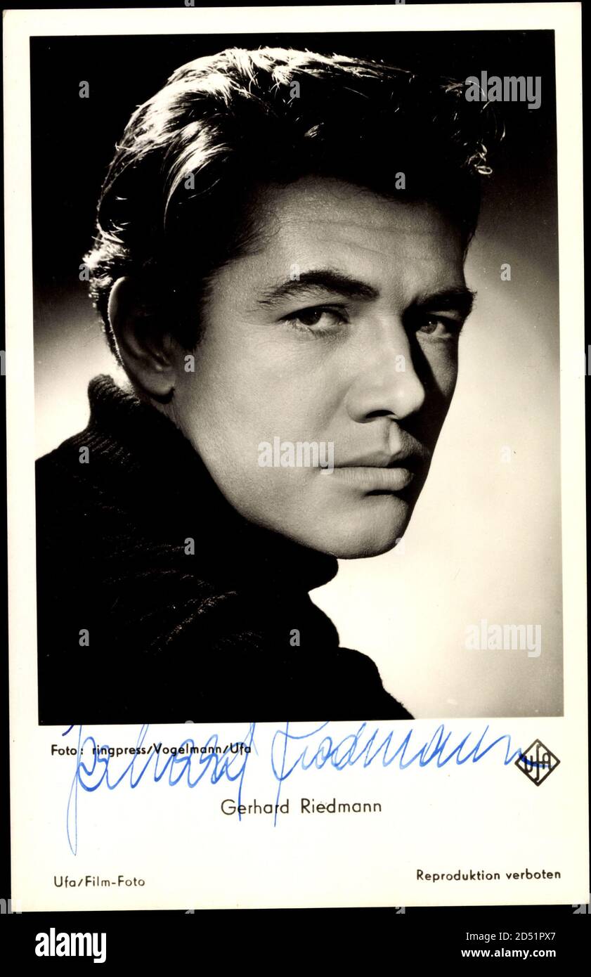 Schauspieler Gerhard Riedmann, UFA Film, Portrait | usage worldwide ...