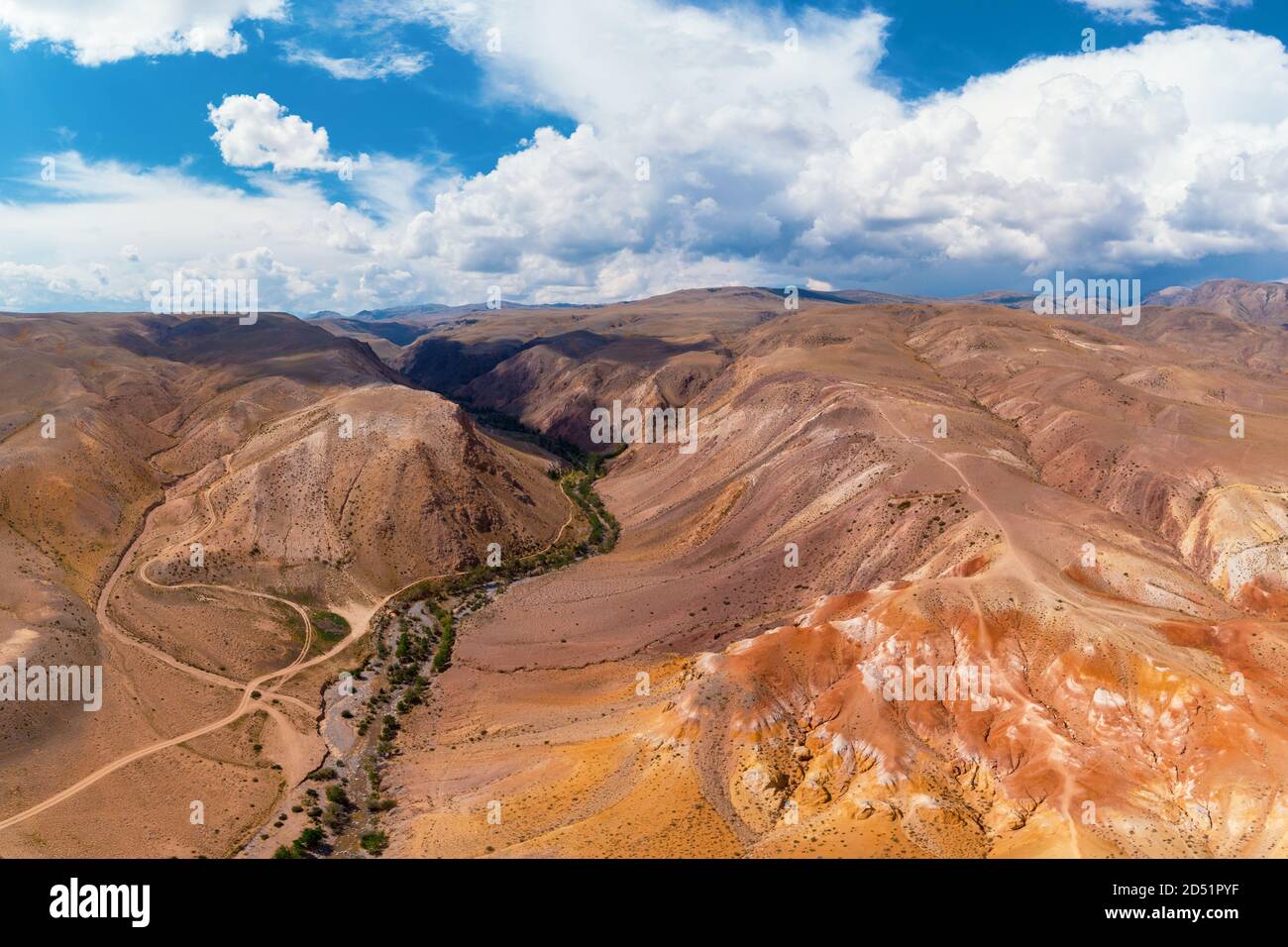 Yellow and red mountains resembling the surface of Mars Stock Photo - Alamy