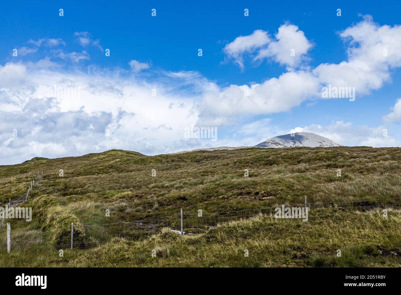 Croagh Patrick mountain seen from the eastern side, view from Derrymore ...