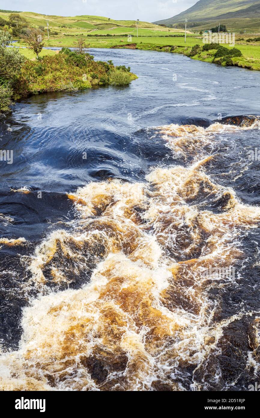 The Erriff river on the western way walk at Tawnyard, County Mayo ...