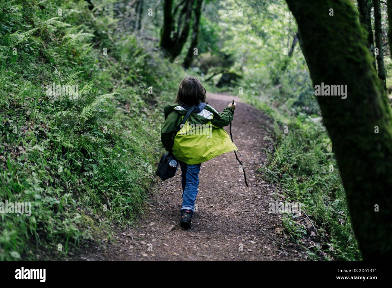Back view walking stick hi-res stock photography and images - Alamy