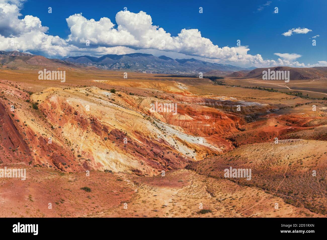 Yellow and red mountains resembling the surface of Mars Stock Photo - Alamy