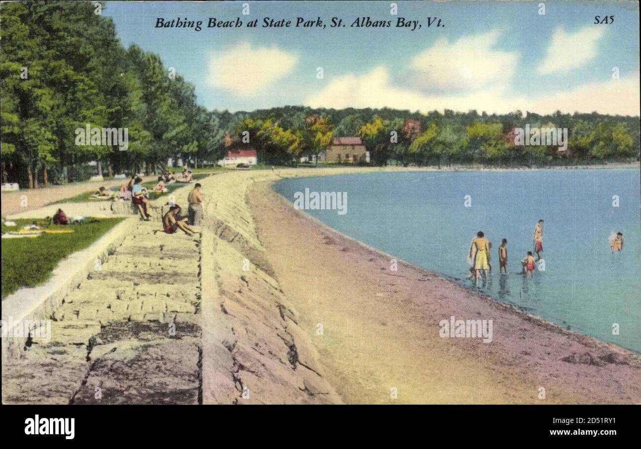 St Albans Bay Vermont, Bathing Beach, State Park | usage worldwide ...