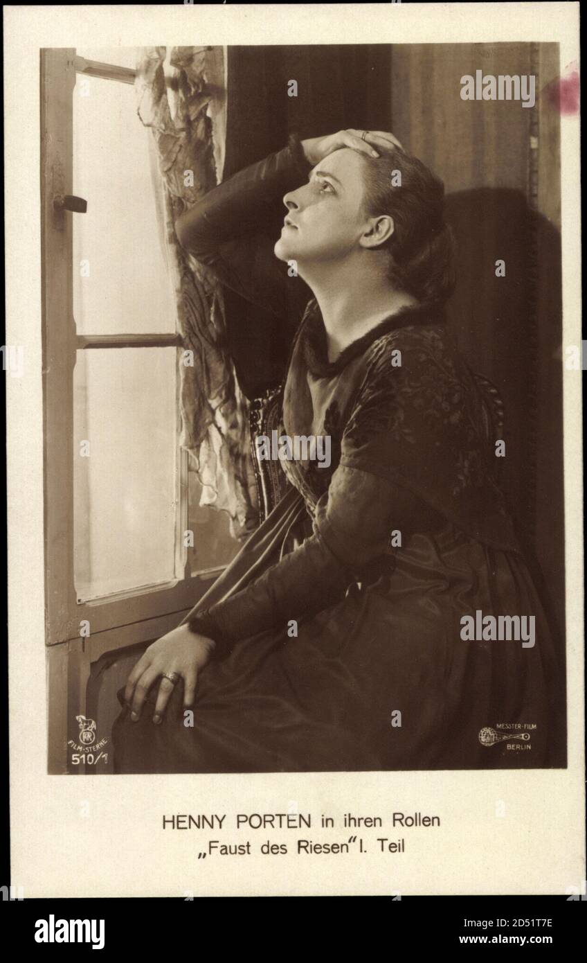 Schauspielerin Henny Porten, Faust,Riesen, RPH 510 1 | usage worldwide Stock Photo - Alamy