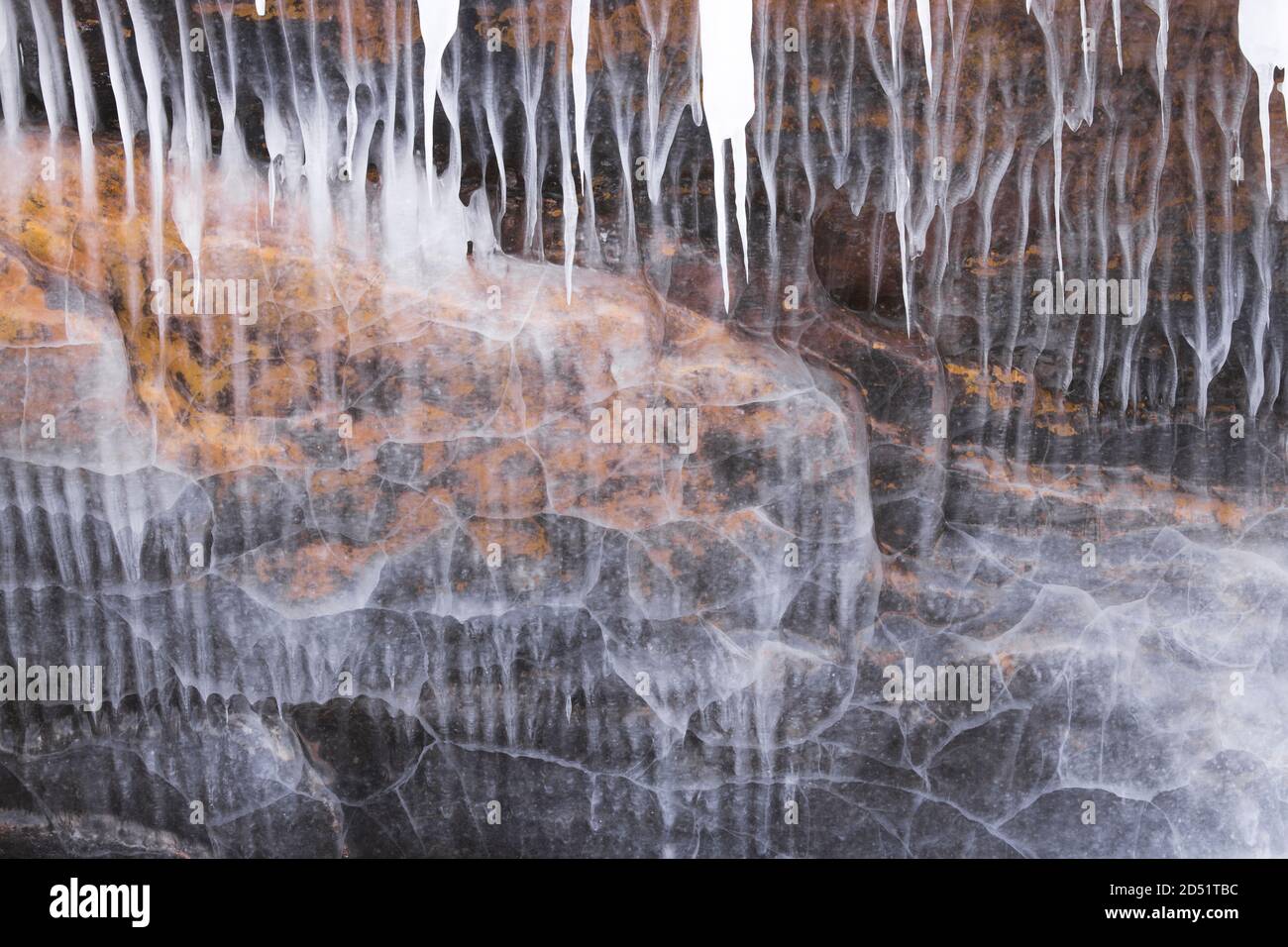detail of frozen wall in baikal lake Stock Photo - Alamy