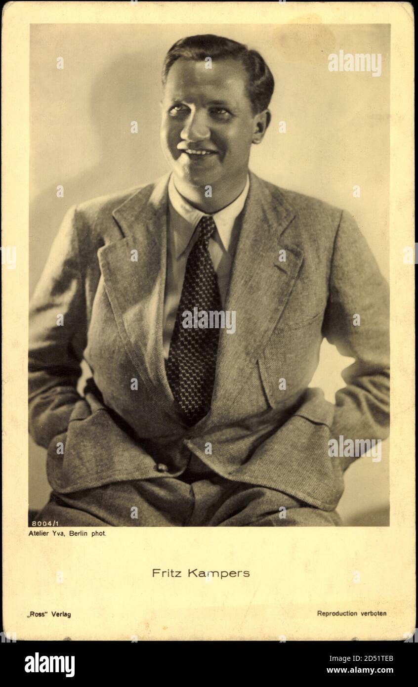 Schauspieler Fritz Kampers, Ross Verlag 8004 1 | usage worldwide Stock Photo - Alamy
