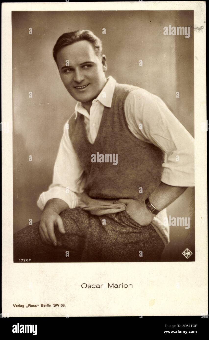 Schauspieler Oscar Marion, Ross Verlag 1726 1 | usage worldwide Stock ...