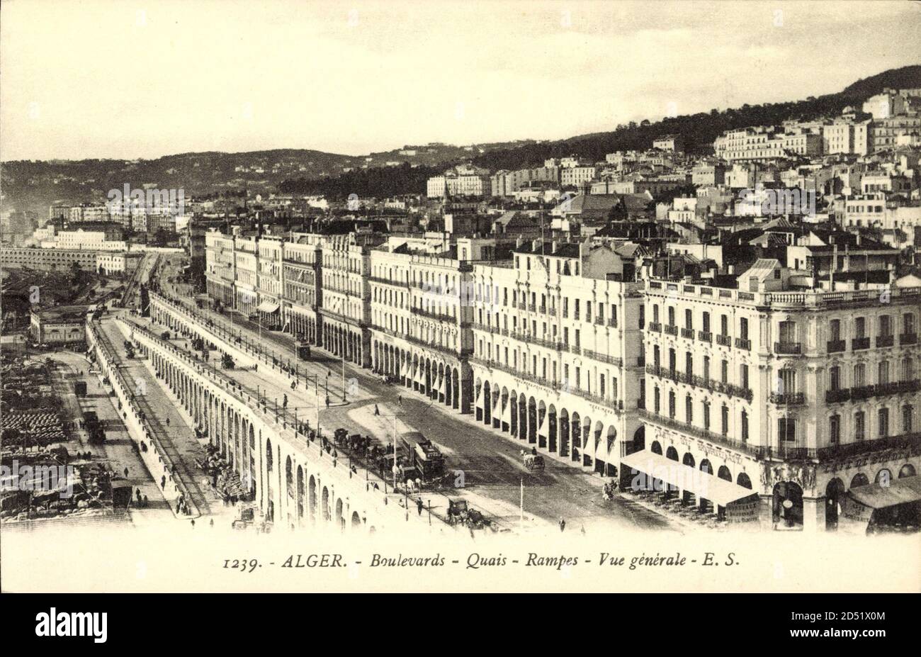 Alger Algerien, Boulevards, Quais, Rampes, Vue générale | usage worldwide Stock Photo - Alamy