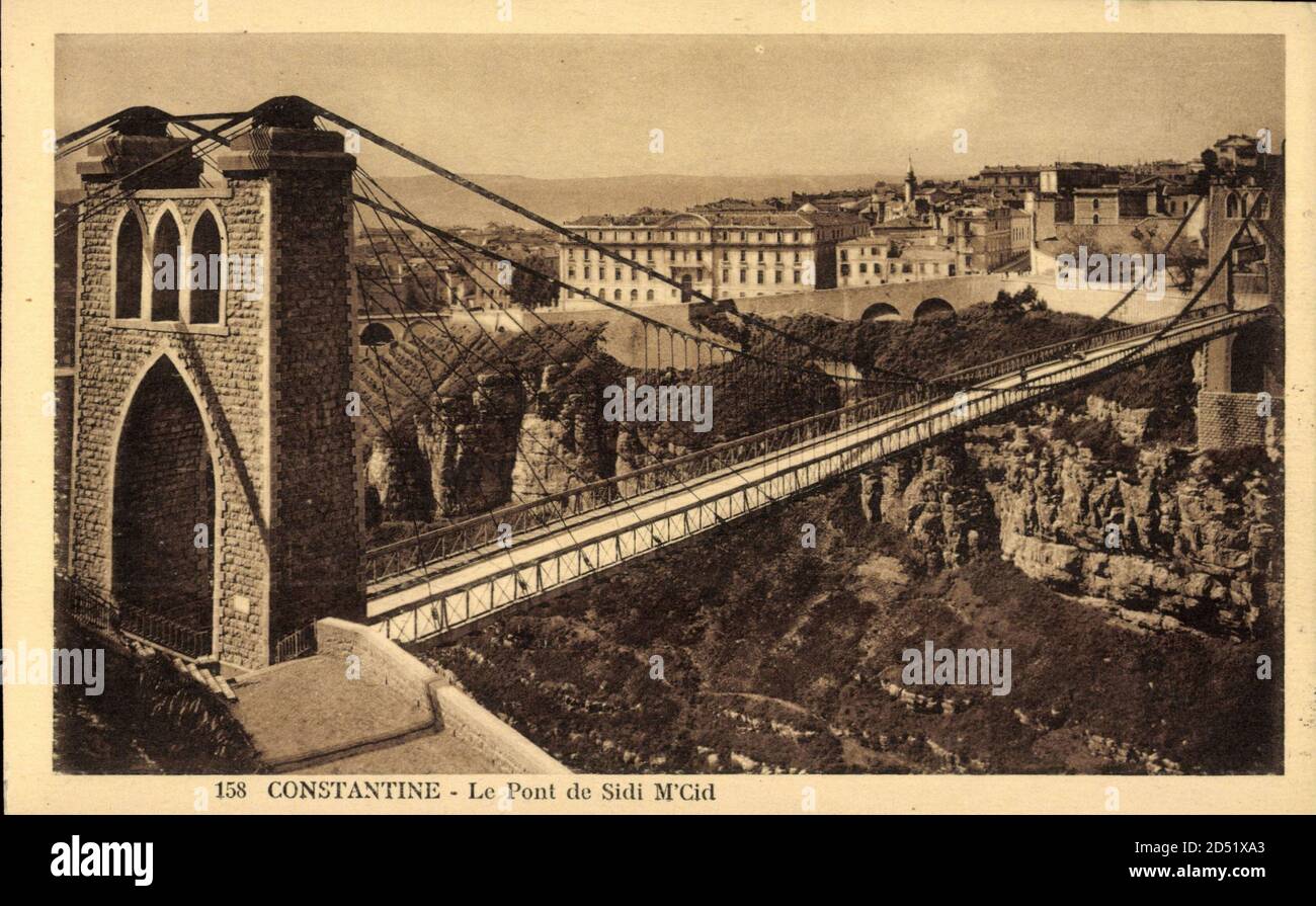 Constantine Algerien, Le Pont de Sidi MCid, Hängebrücke | usage ...