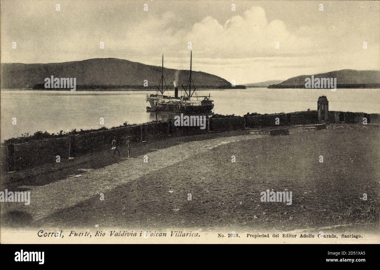 Corral Chile, Fuerte, Rio Valdivia i Volcan Villarica, Dampfer | usage ...