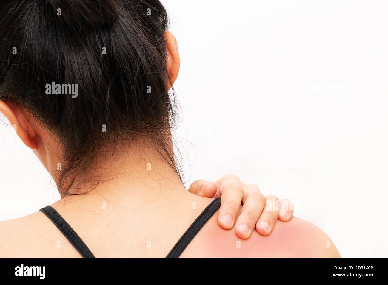 young women neck and shoulder pain injury, healthcare and medical ...