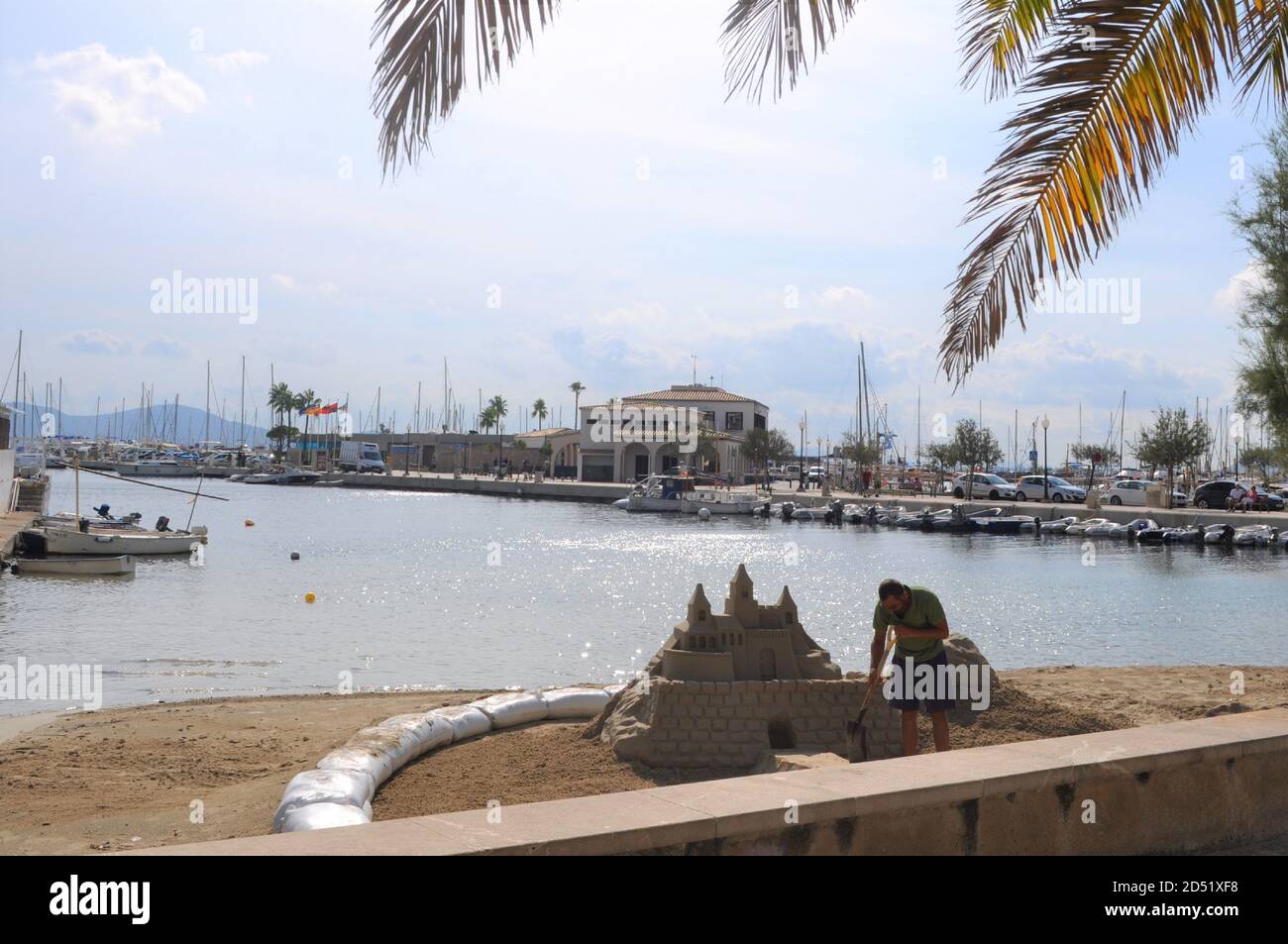 Sand Sculpture on beach in Majorca Stock Photo - Alamy