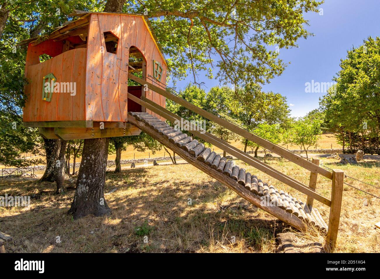 Beautiful treehouse in the garden Stock Photo - Alamy