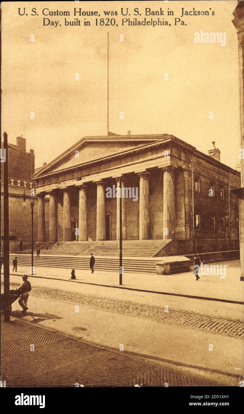 Philadelphia Pennsylvania, US Custom House, was US Bank in Jacksons Day ...
