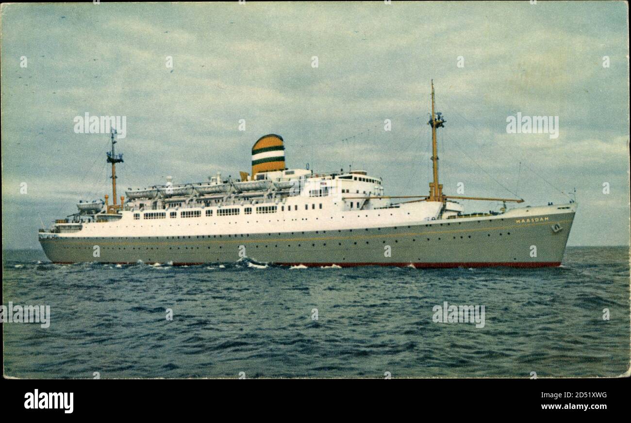 Holland America Line, HAL, S.S. Maasdam, Dampfschiff | usage worldwide ...