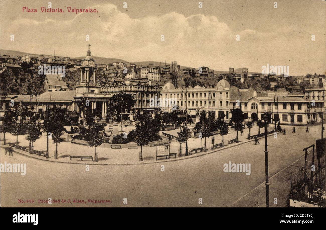 Valparaiso Chile, Partie am Plaza Victoria, Stadtansicht | usage ...