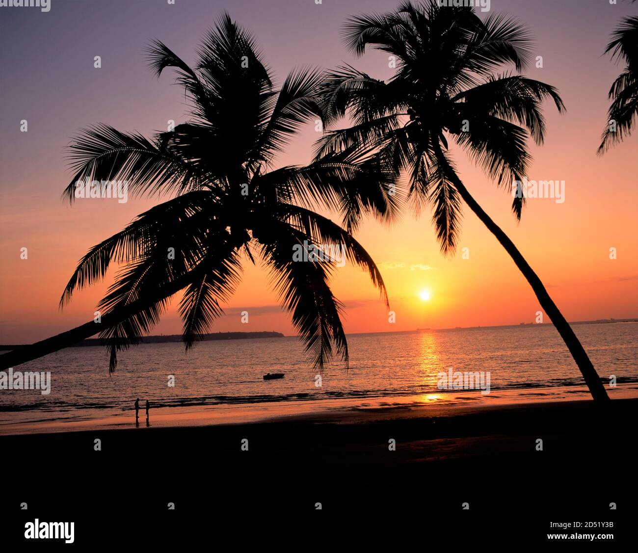 Sunset on Bambolim Beach Goa Stock Photo - Alamy