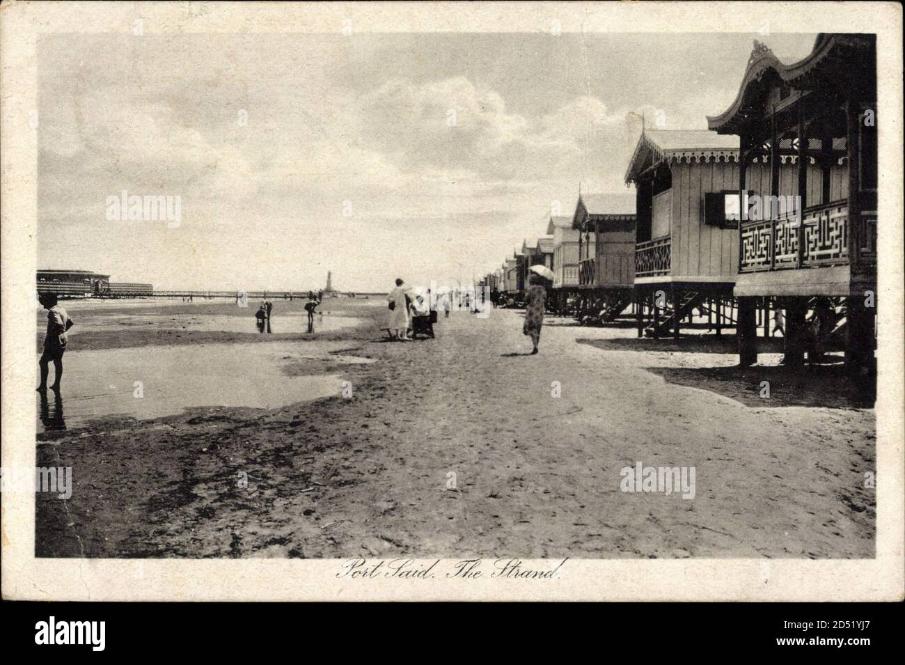 Port Said Ägypten, general view of the beach, Strand | usage worldwide ...
