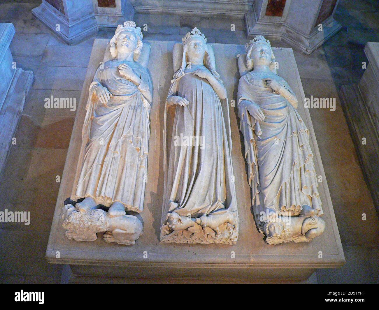 Paris, France.The Saint-Denis basilica with the royal kings of France ...