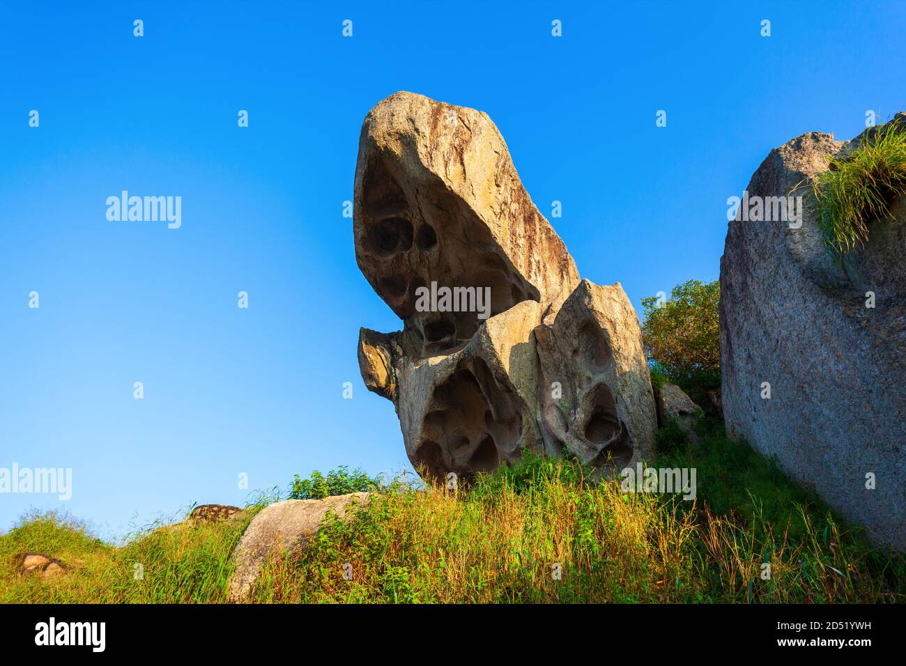 Toad rock on a hill in Mount Abu. Mount Abu is a hill station in ...