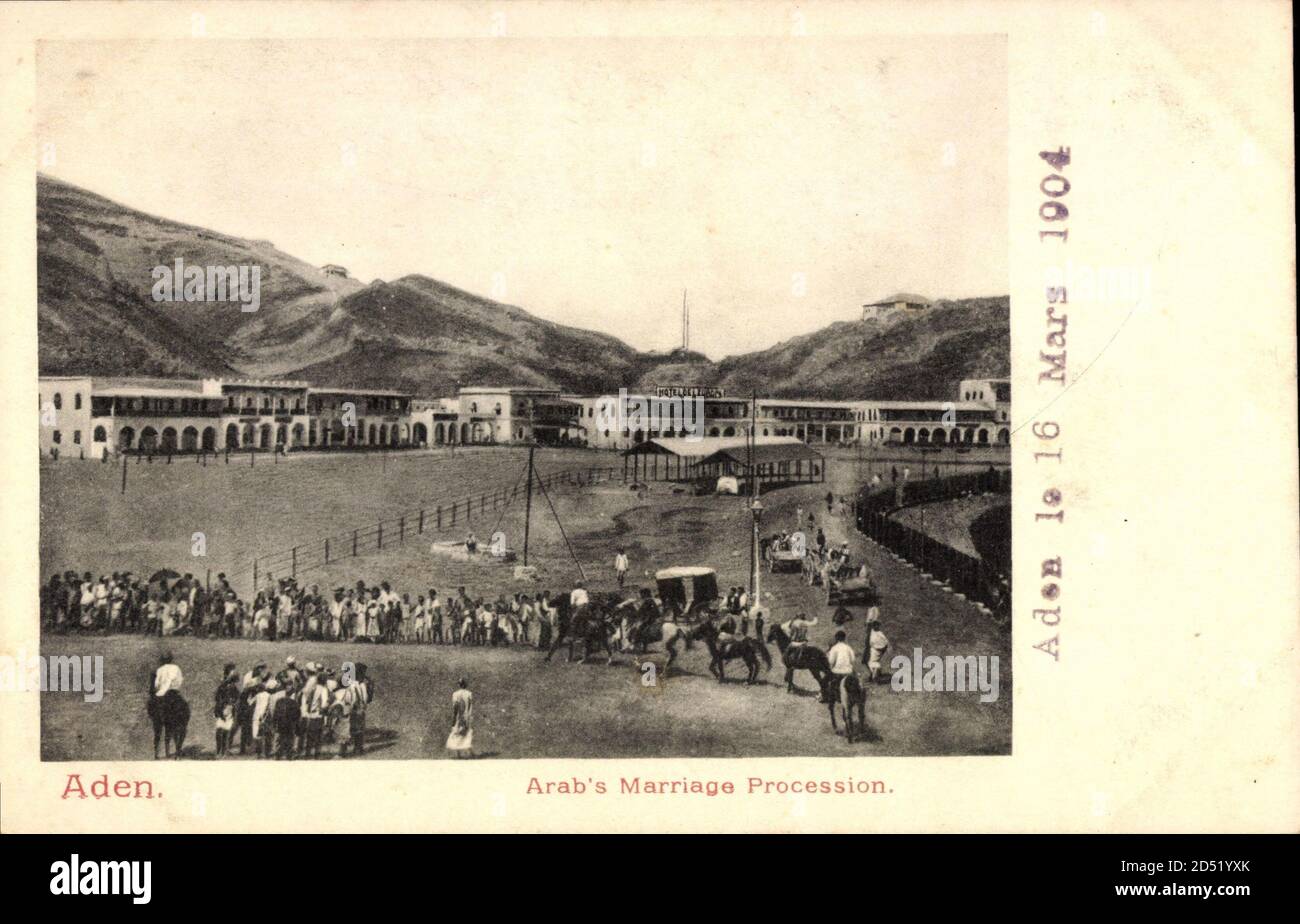 Aden Jemen, Arab's Marriage Procession, Eheprozession 1904 | usage ...
