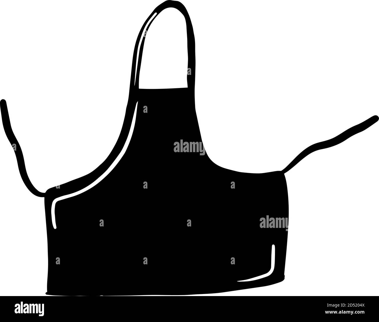 Isolated black apron in cartoon style Stock Vector Image & Art - Alamy