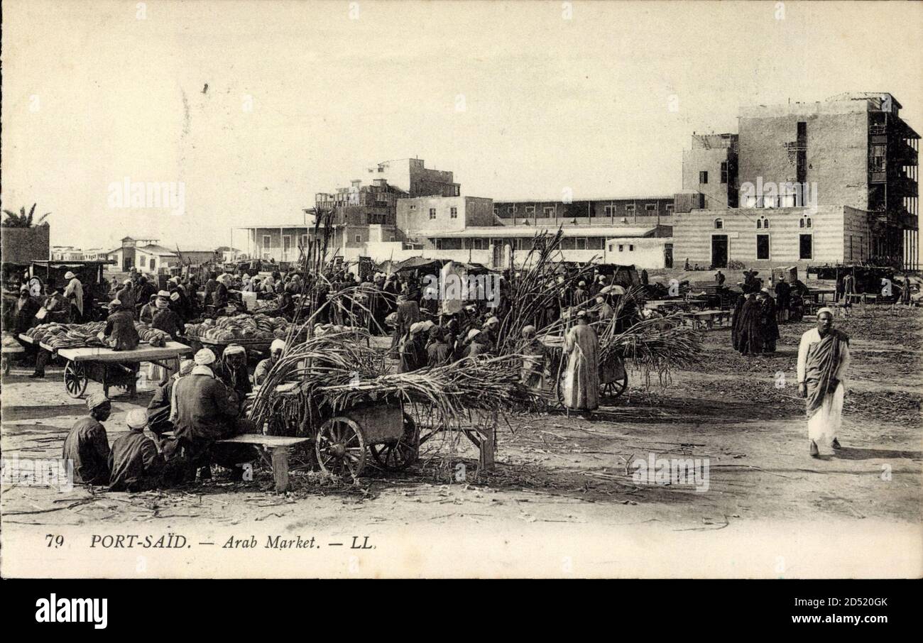 Port Said Ägypten, general view of the Arab Market | usage worldwide ...