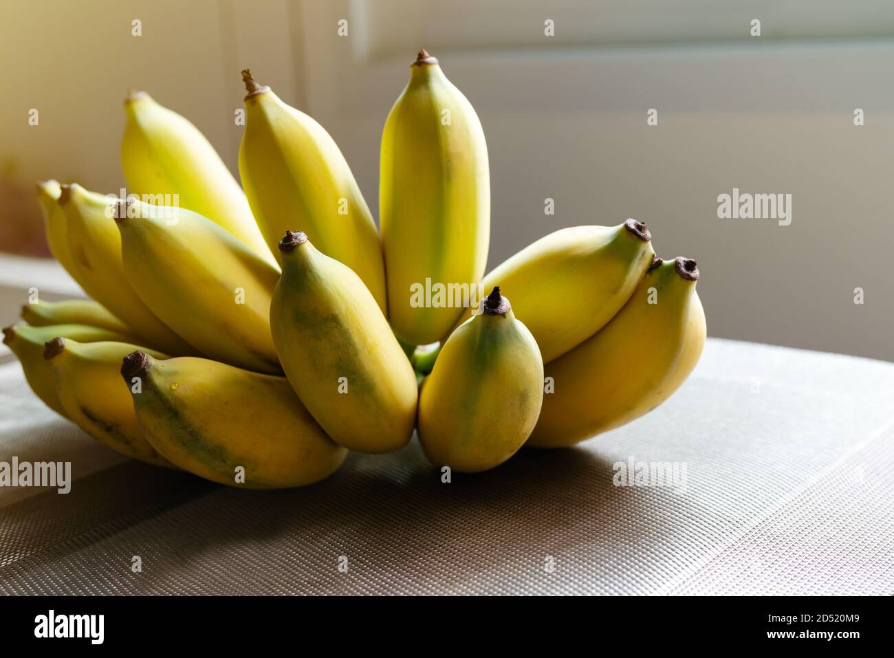 Raw Organic Bunch of yellow Bananas Ready to Eat Stock Photo - Alamy