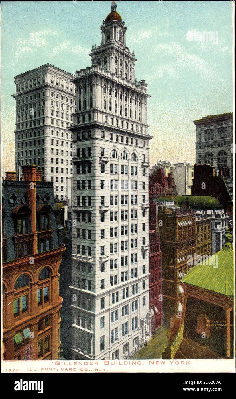 New York, Blick auf das Gillender Building, Dächer, Eingang | usage ...