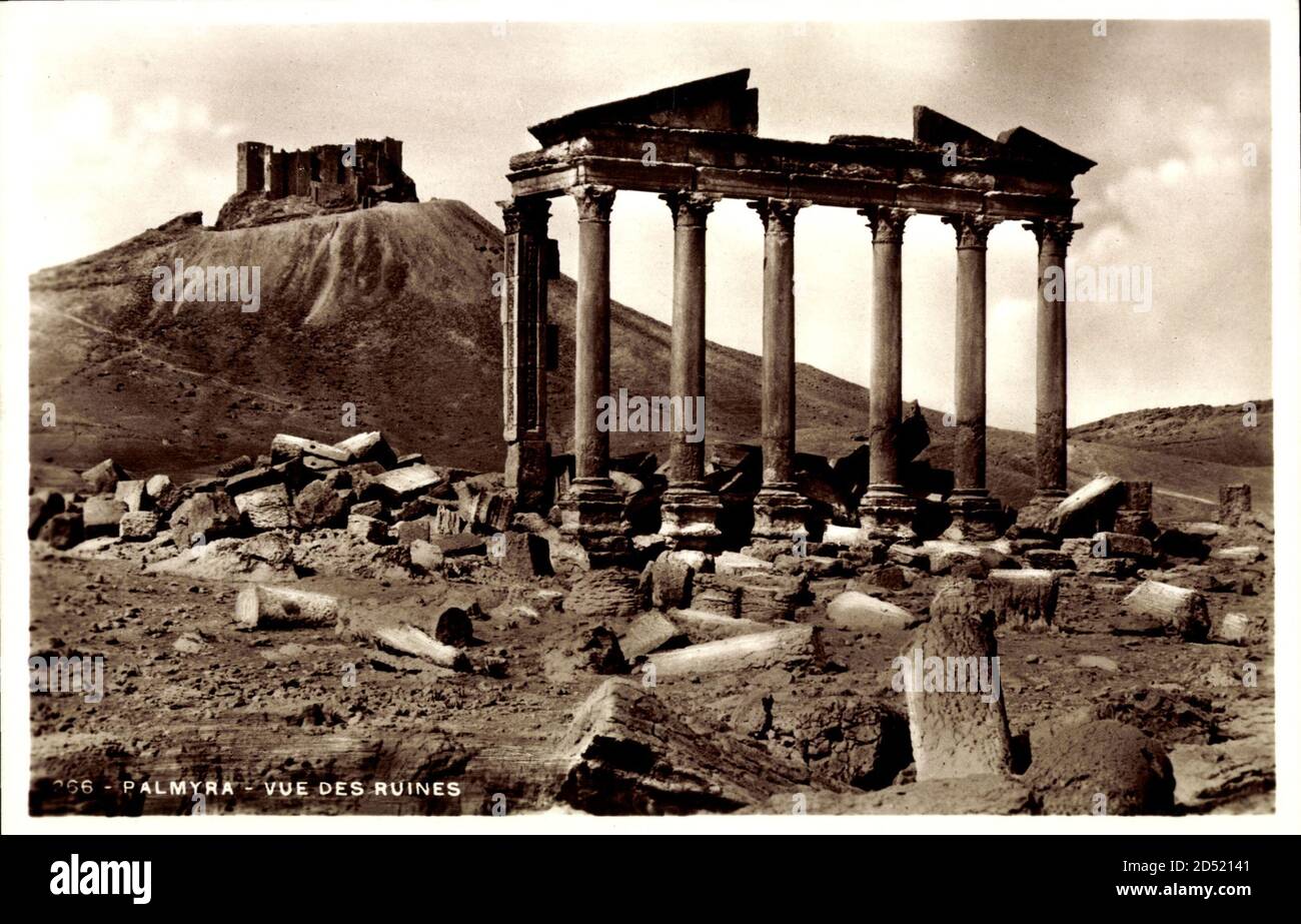 Palmyra Syrien, vue générale des ruines, le paysage, Ruines | usage ...