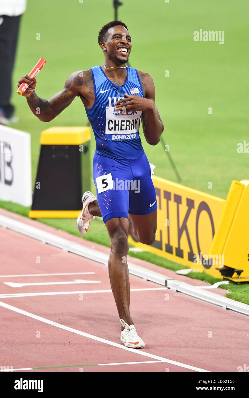 Michael Cherry (USA). 4x400 metres relays. IAAF World Athletics ...