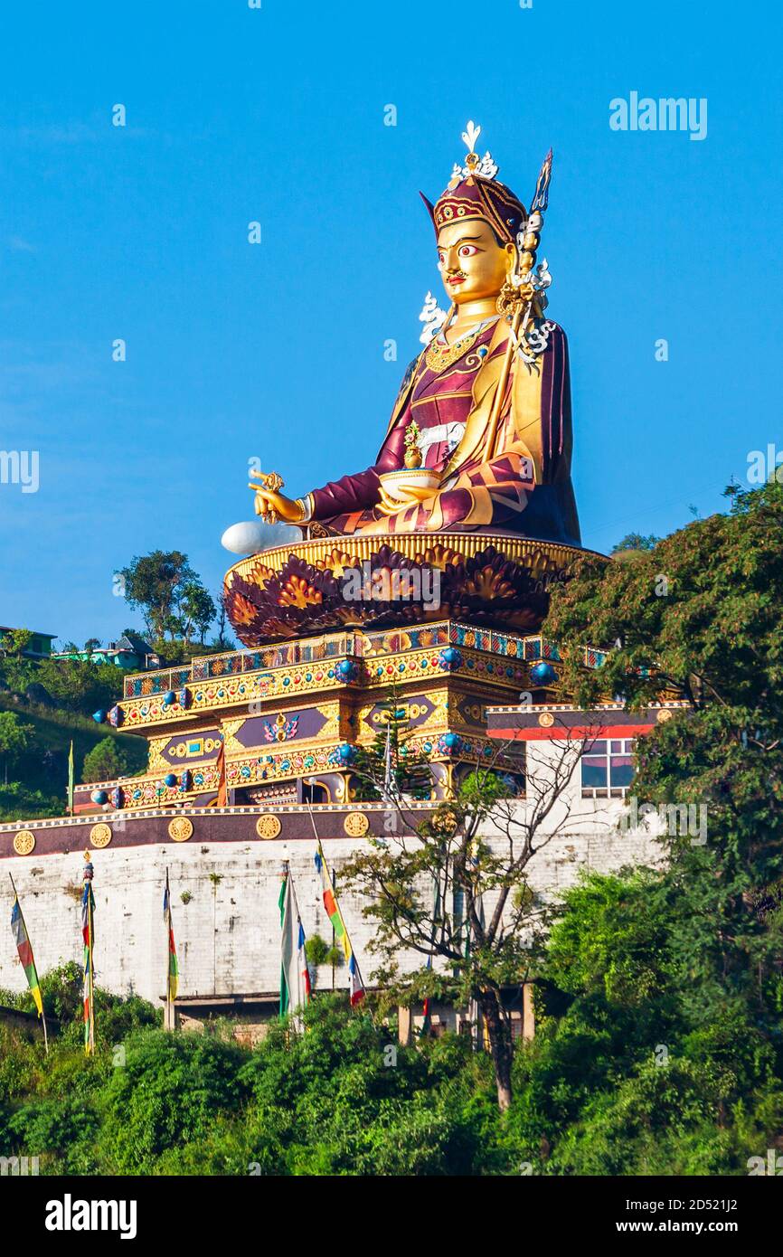 Guru Padmasambhava or Guru Rinpoche statue near the Mahatma Buddha ...