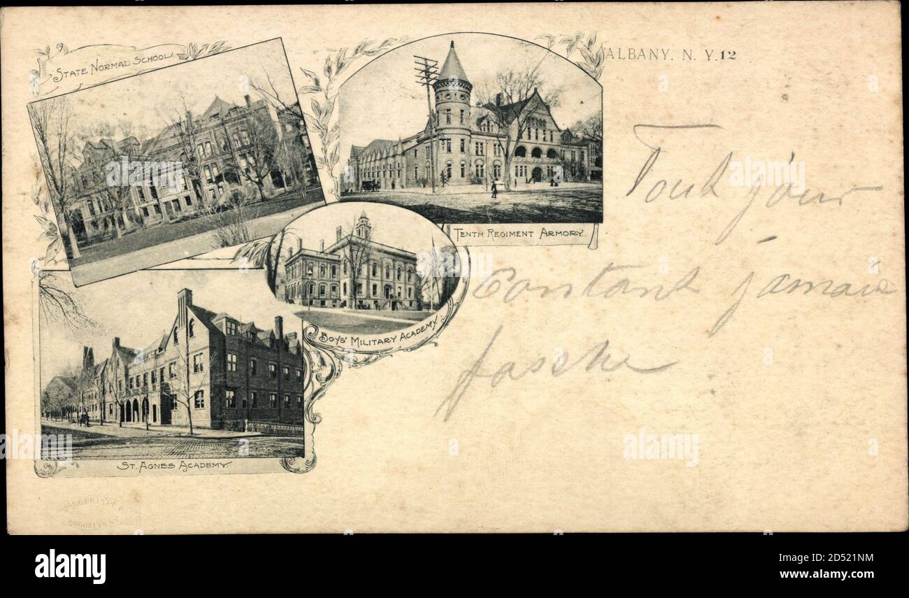 Albany, State normal School, Tenth Regiment Armory, Boys Military ...