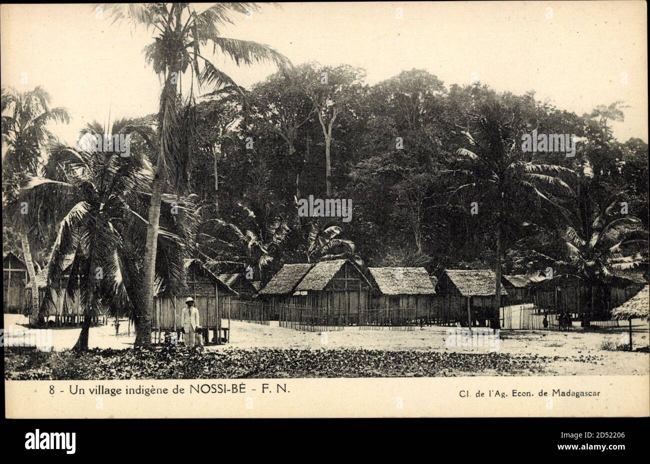 Nossi Bé Madagaskar, Un village indigène, indigenes Dorf | usage ...