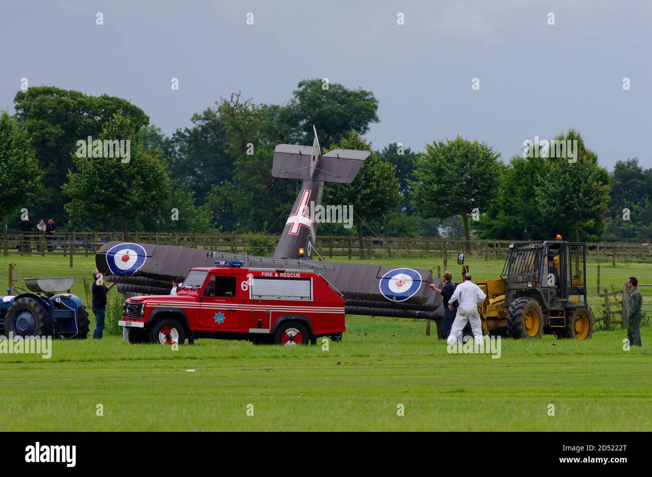 Sopwith Triplane N6290, Shuttleworth Collection Crash Landing Stock ...