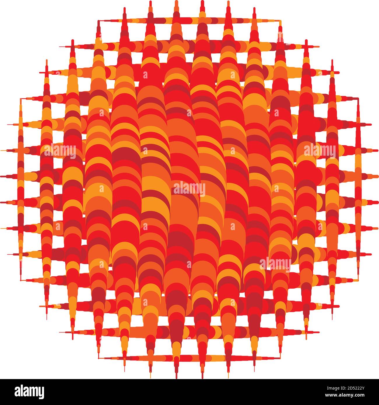 Abstract geometric circle element structure made of small line parts ...