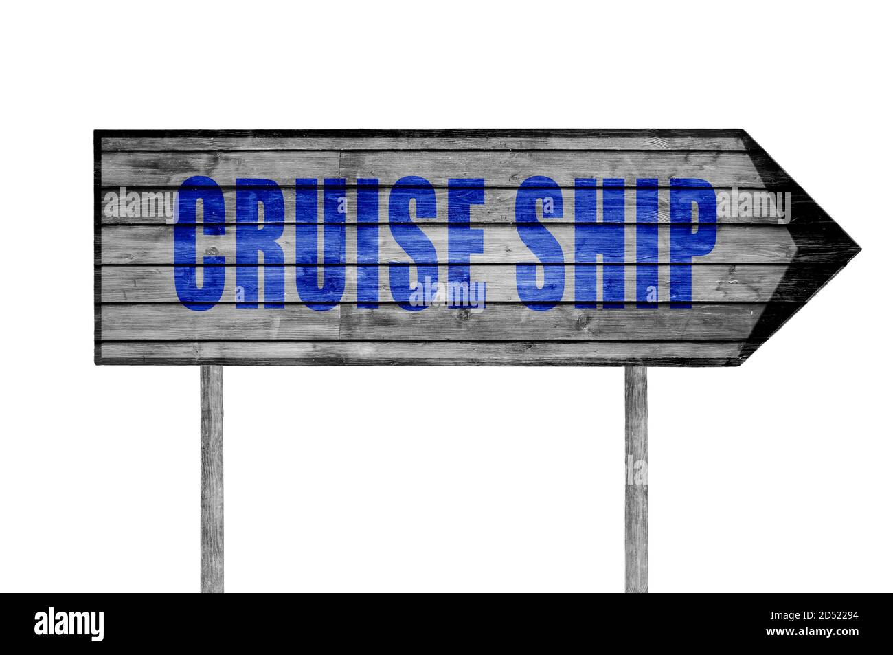 Cruise Ship wooden sign with on a beach background Stock Photo - Alamy
